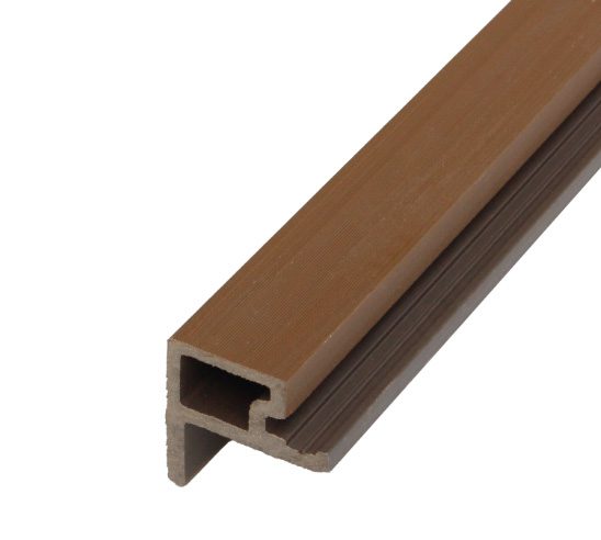 Slatted Cladding End Trim Walnut 2.5m - Benfleet Plastic Warehouse